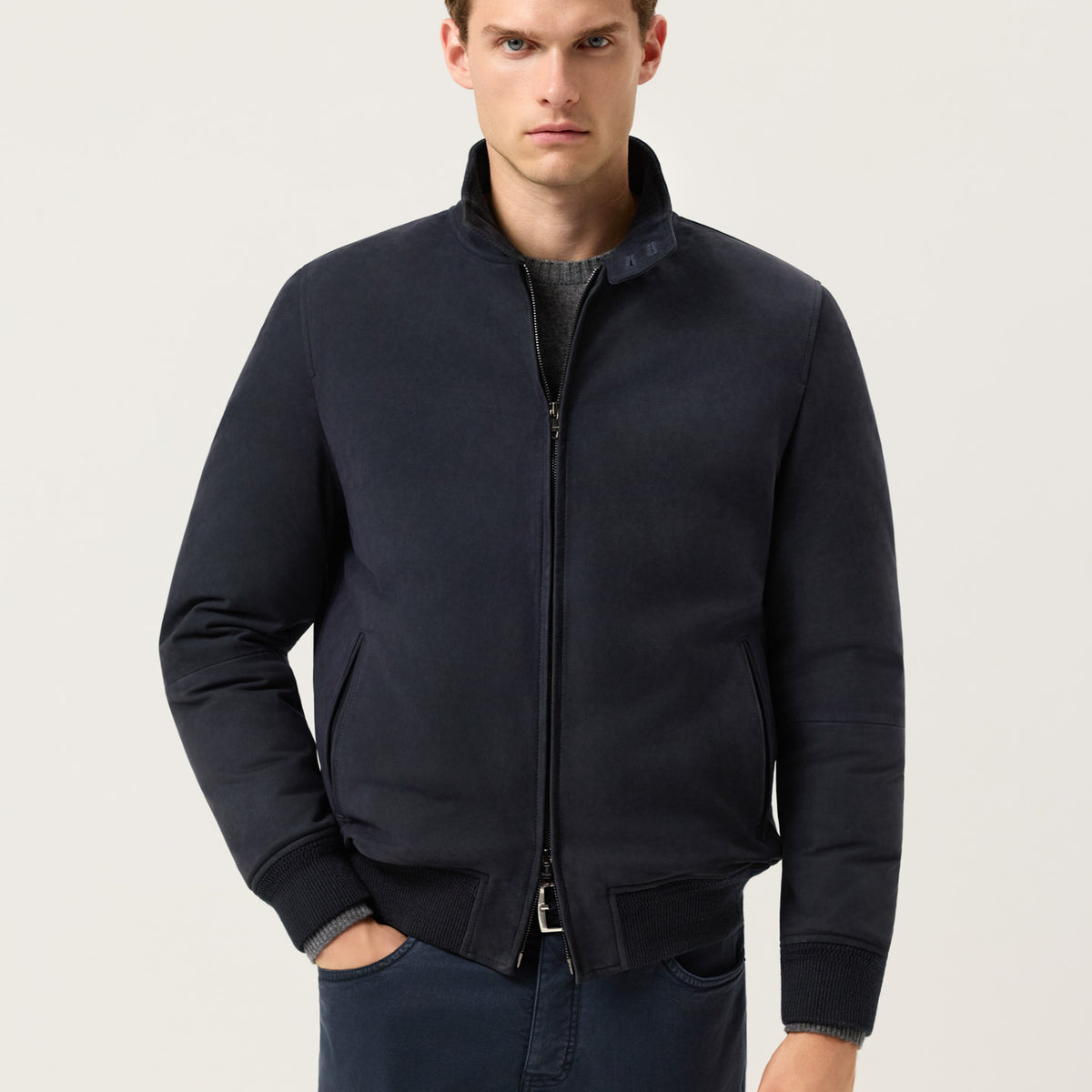 Premium Suede Real Down Jacket – Sacoor Brothers
